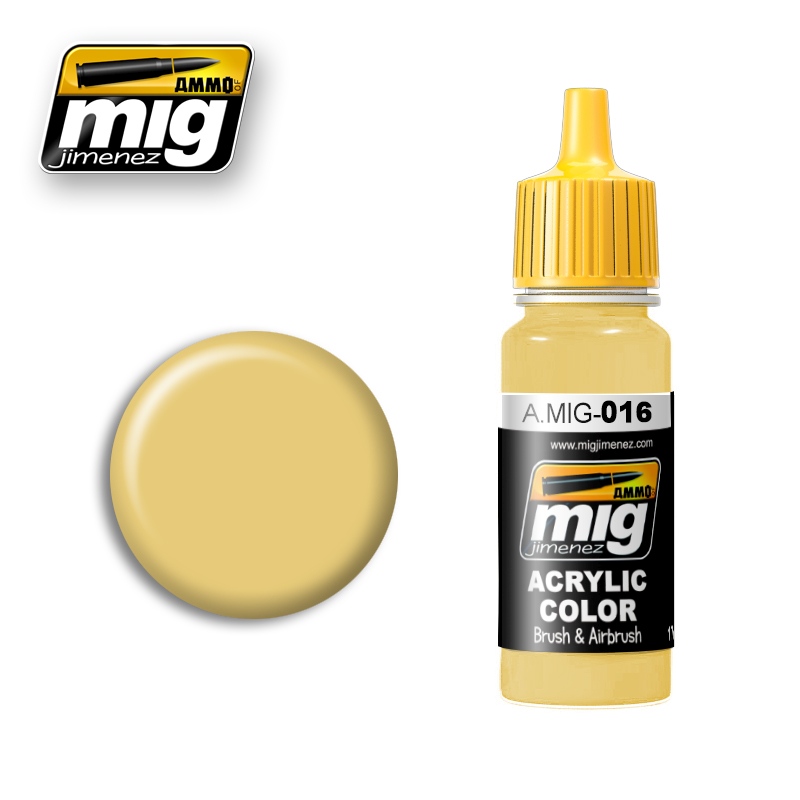ACRYLIC COLOR RAL 8020 YELLOW BROWN TAN JAR 17ML - Interhobby
